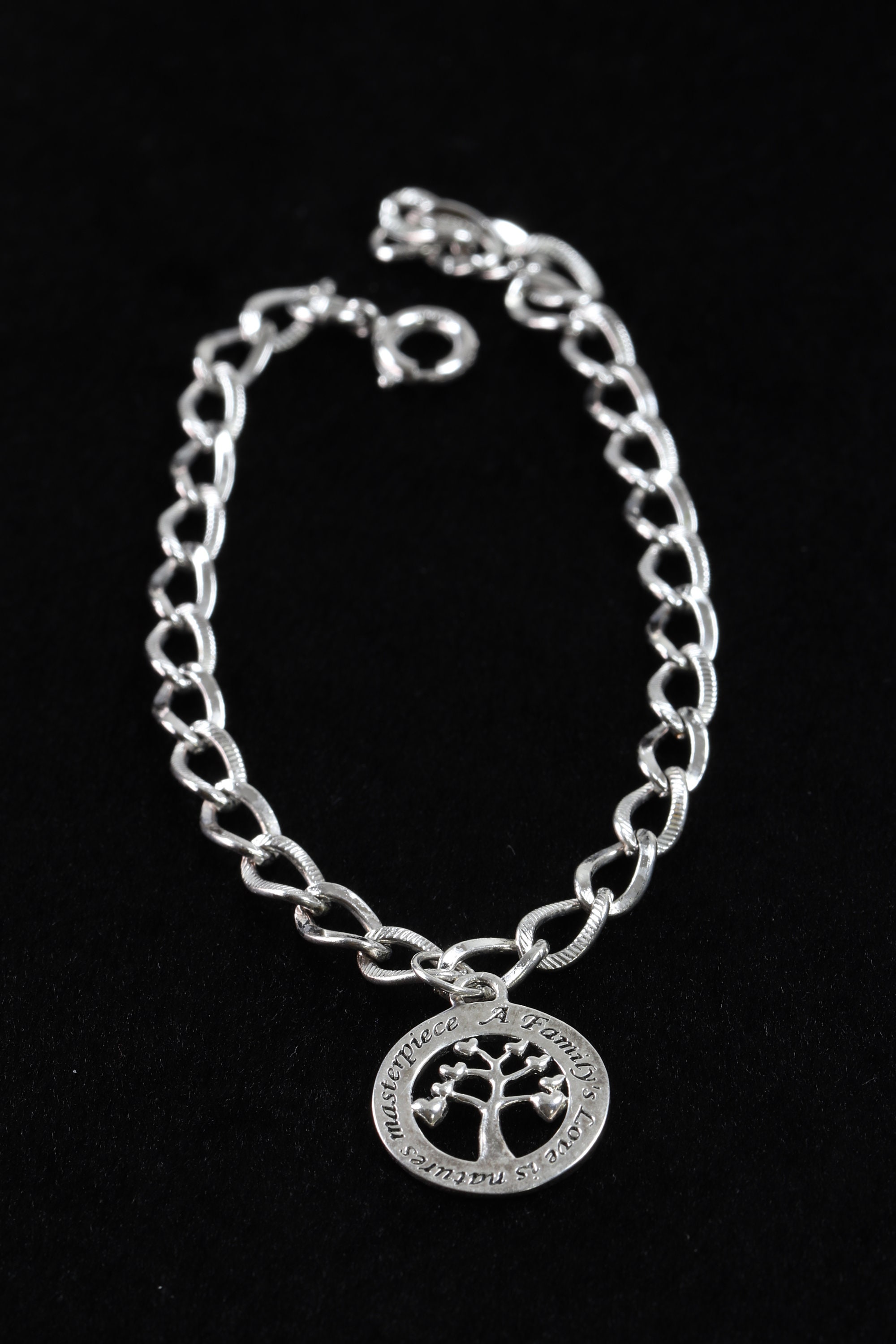 Small Tree of Life Charm Bracelet Vintage Sterling Silver - Etsy