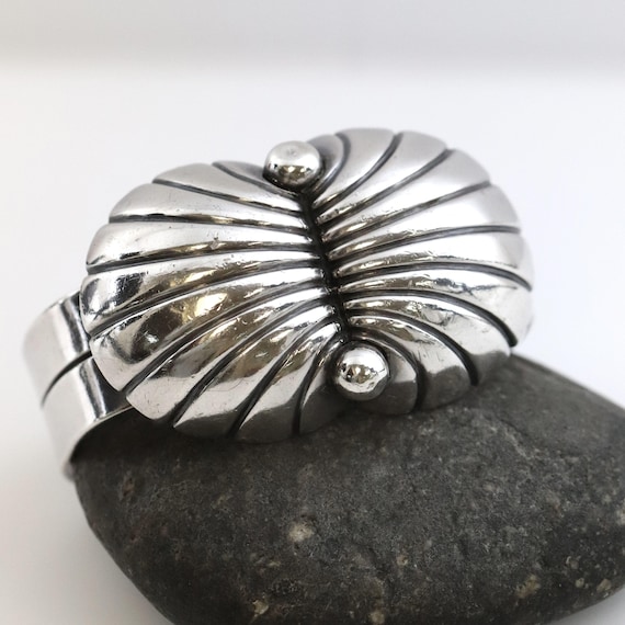 Raphael Dominguez Silver Cuff Statement Bracelet | 98… - Gem