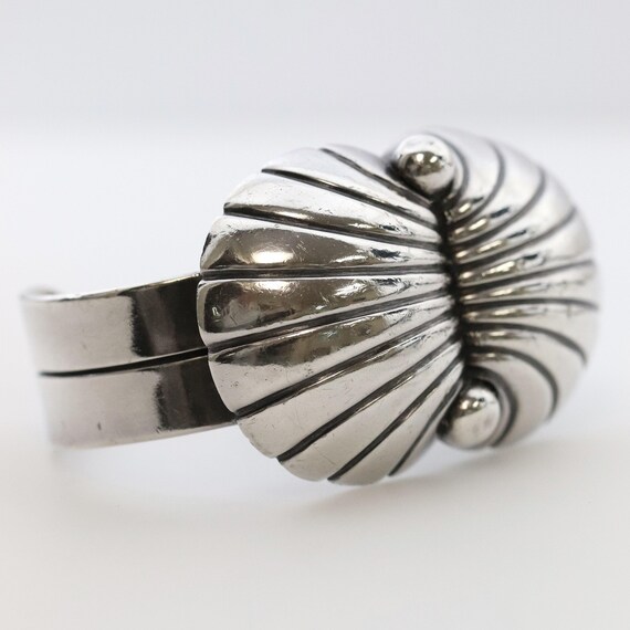 Raphael Dominguez Silver Cuff Statement Bracelet | 98… - Gem