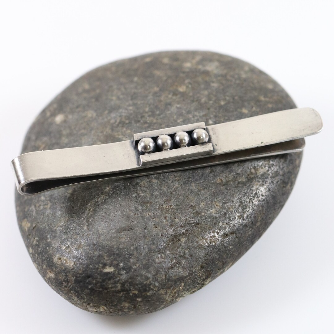 Art Deco Beaded Money / Tie Clip | Vintage Sterling Silver | Mid ...