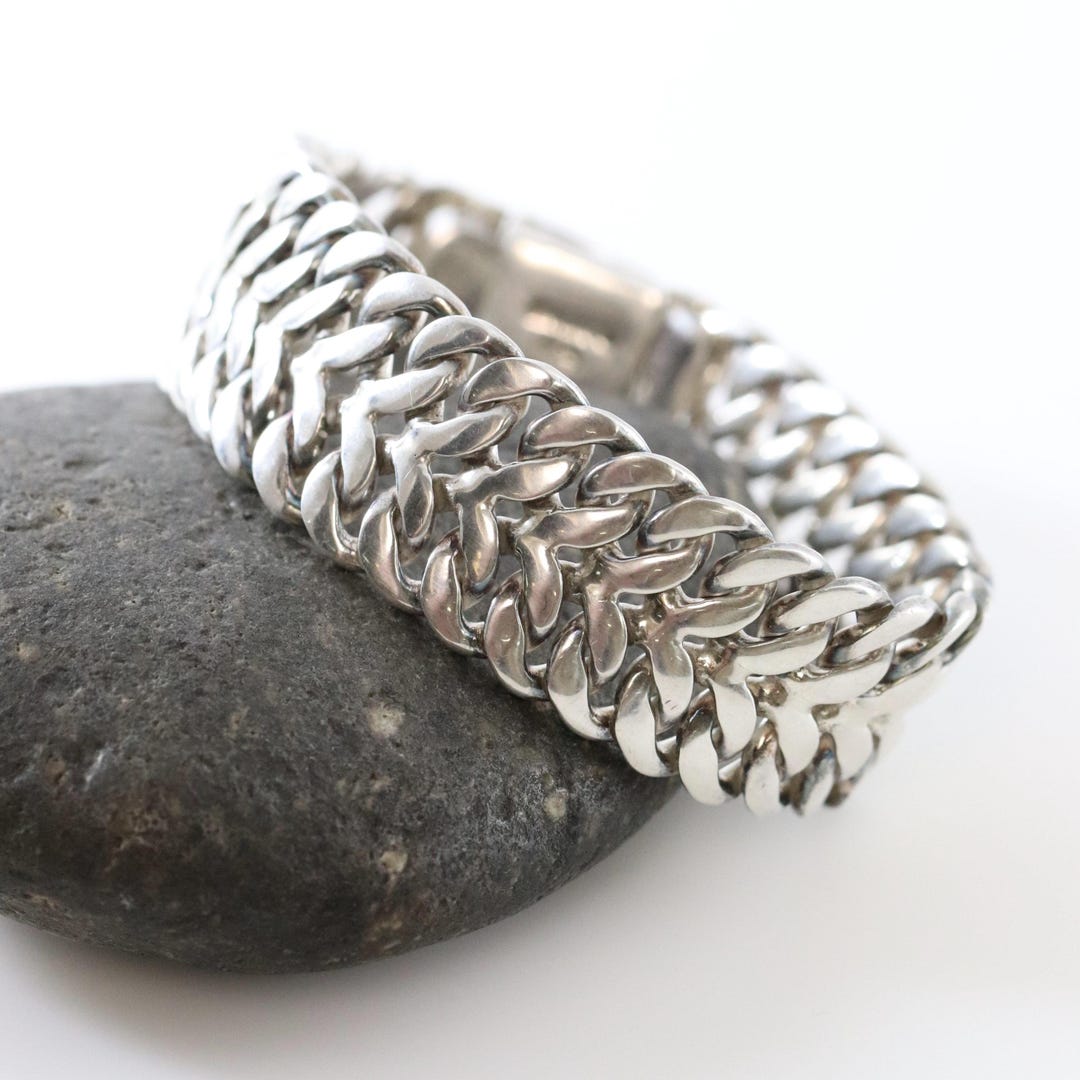 Rodolfo Espinoza Double Curb Bracelet | Sterling Silver Vintage Jewelry ...