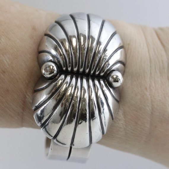 Raphael Dominguez Silver Cuff Statement Bracelet | 98… - Gem