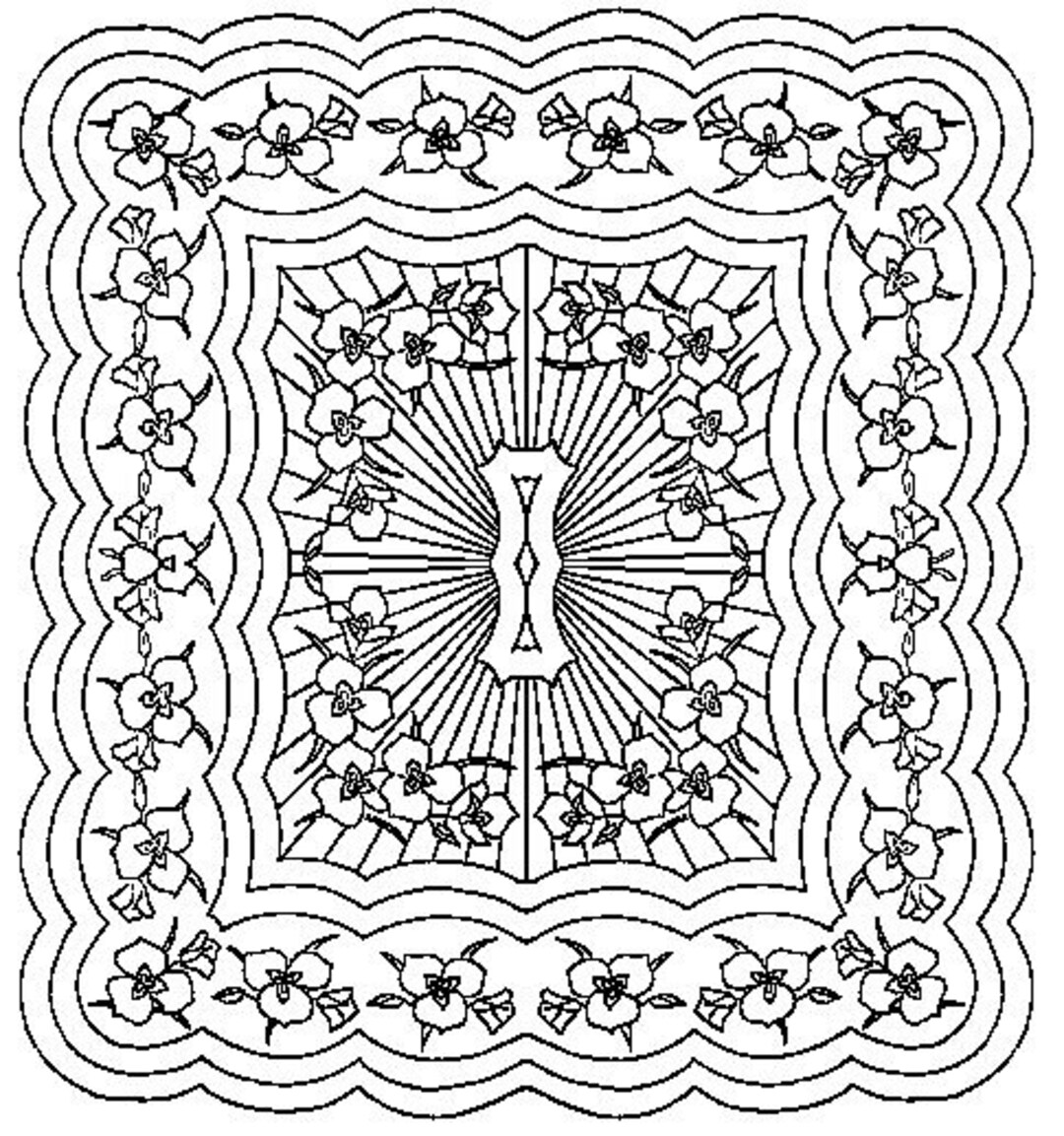 Pansy Wholecloth Quilt Pattern, Full Size, 82 X 90 Inches - Etsy