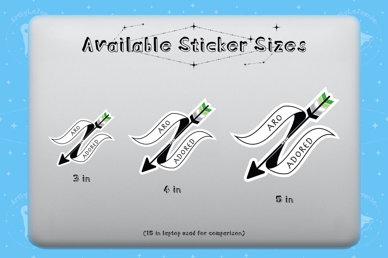 Aromantic and Aro Spectrum Arrow Pride Stickers / Waterproof Available ...