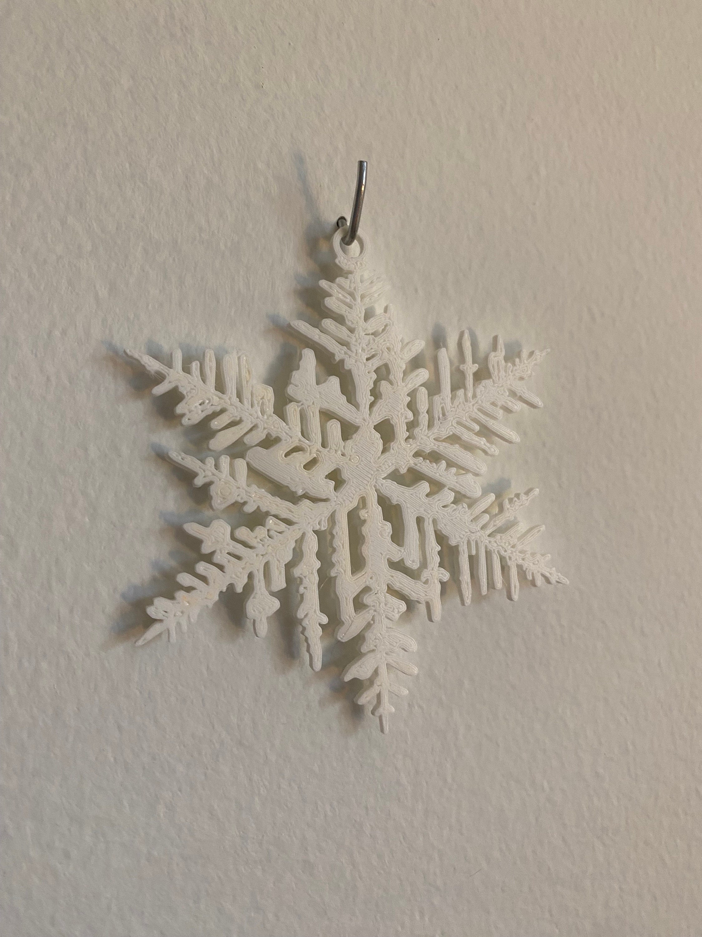 3D Printed Snowflake Ornament - Etsy