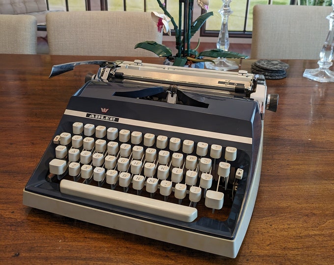 1970 Adler J5 Navy Blue Chrome Beige Typewriter - Just Another Awesome ...