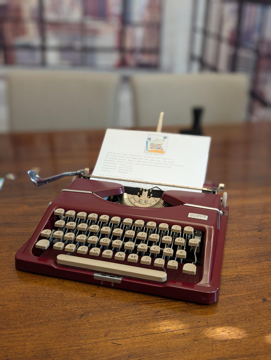 Rare Burgundy Red 1954 Gossen Tippa Ultraportable Typewriter - Serviced ...