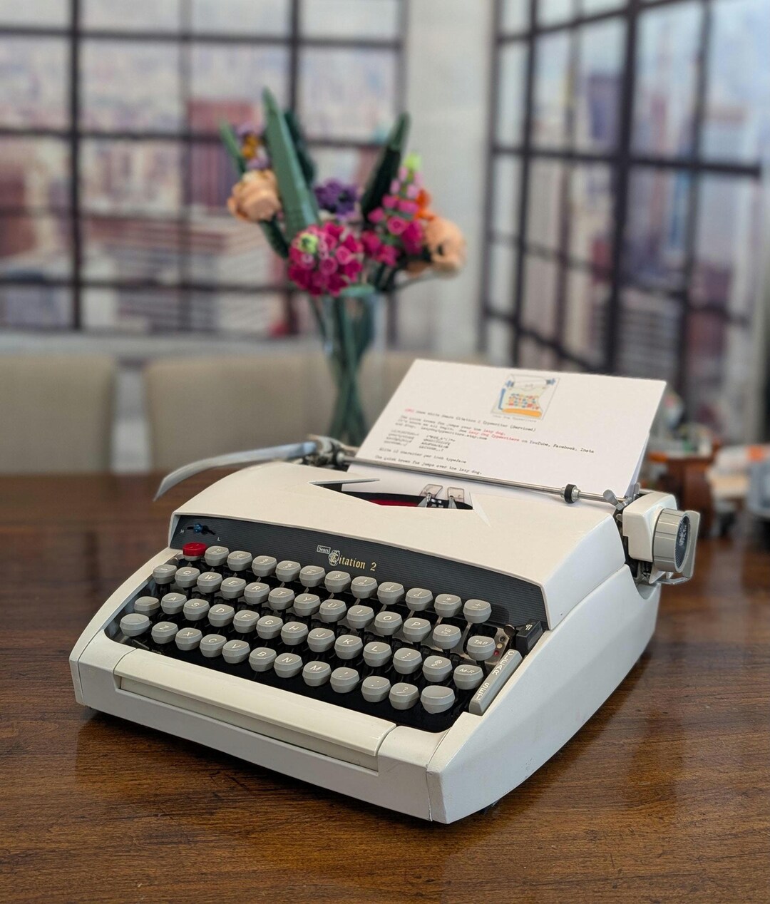1965 Snow White Sears Citation 2 Typewriter by Smith Corona (serviced ...