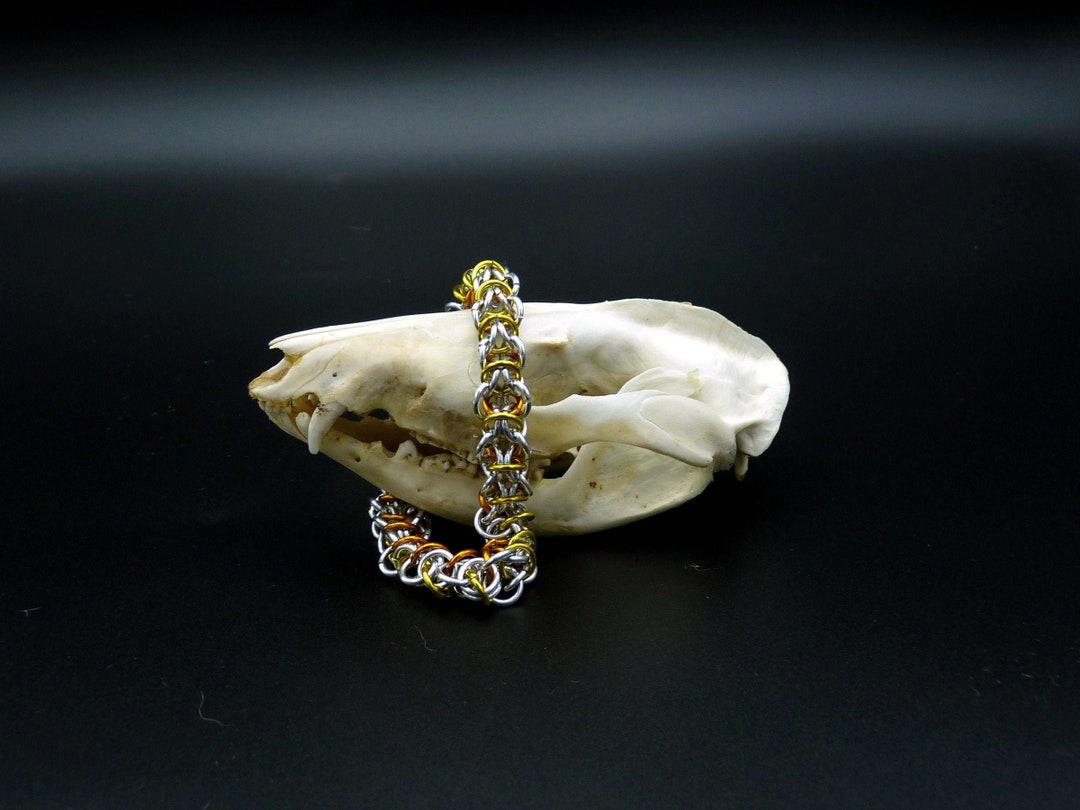 Orange and Yellow Elf Chain Bracelet in Aluminum - Etsy