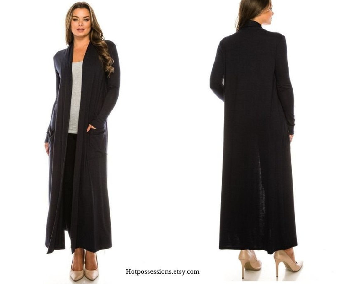 Women Long Sleeve Maxi Cardigan - Etsy