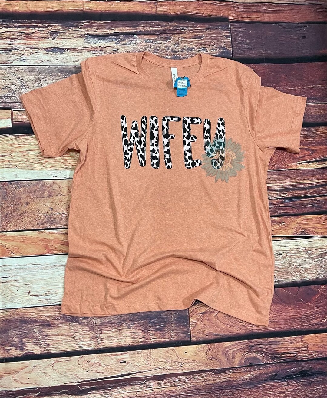 Wifey Cow Print T-shirt - Etsy