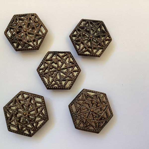 Metal Mirror Buttons - Etsy