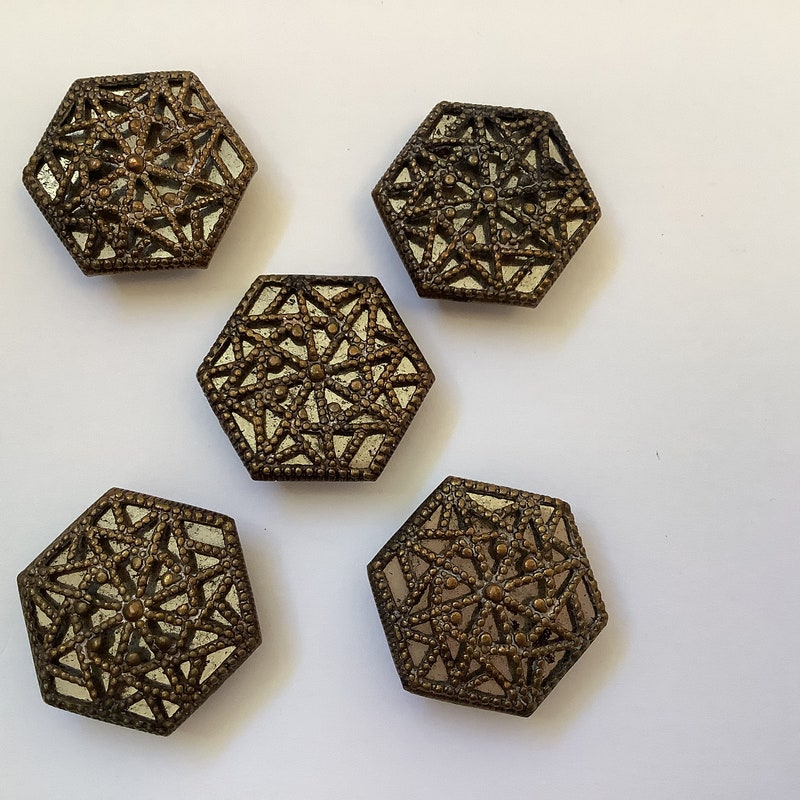 Metal Mirror Buttons - Etsy