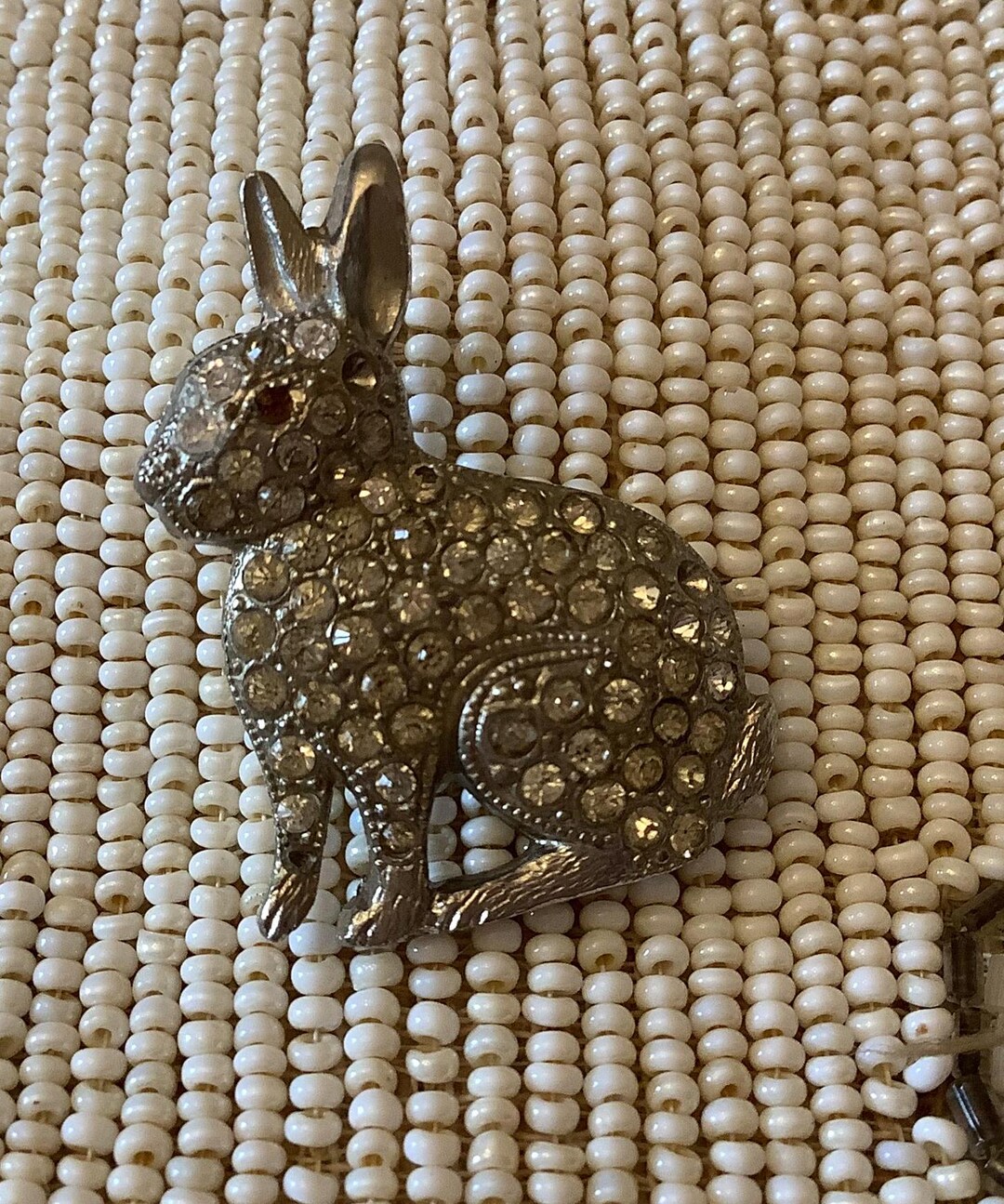 Vintage Rabbit Brooch - Etsy