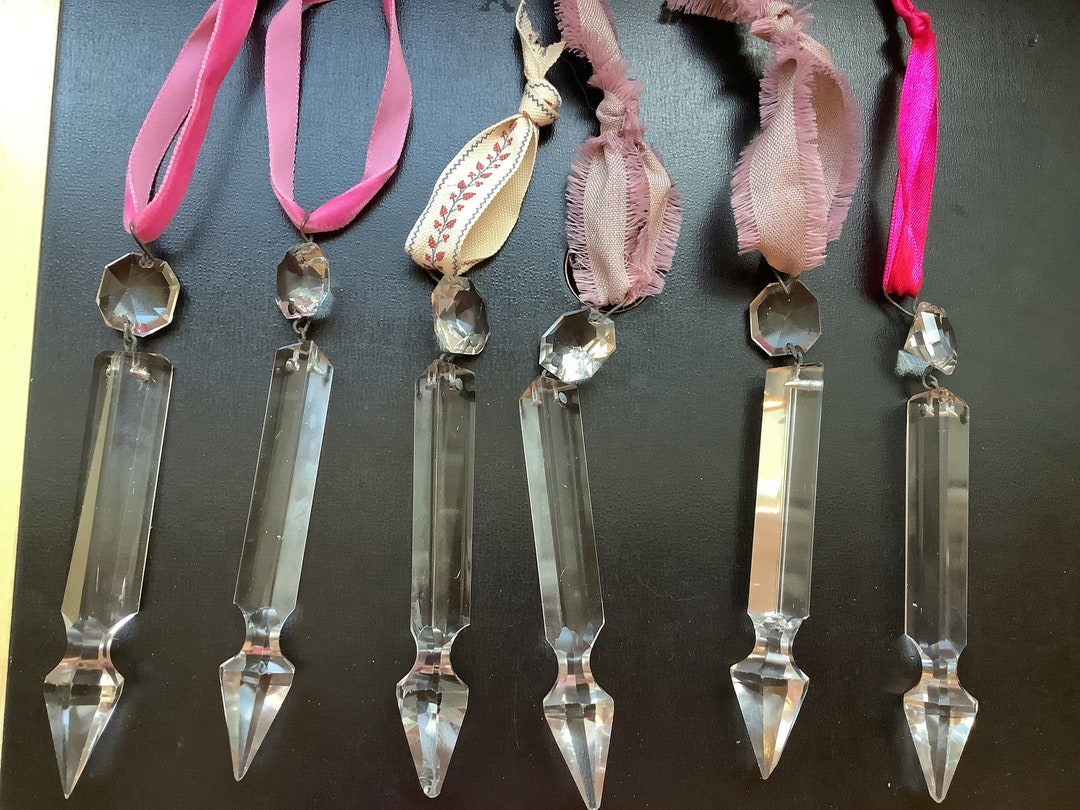 FIVER FRIDAY Vintage Glass Chandelier Drop - Etsy