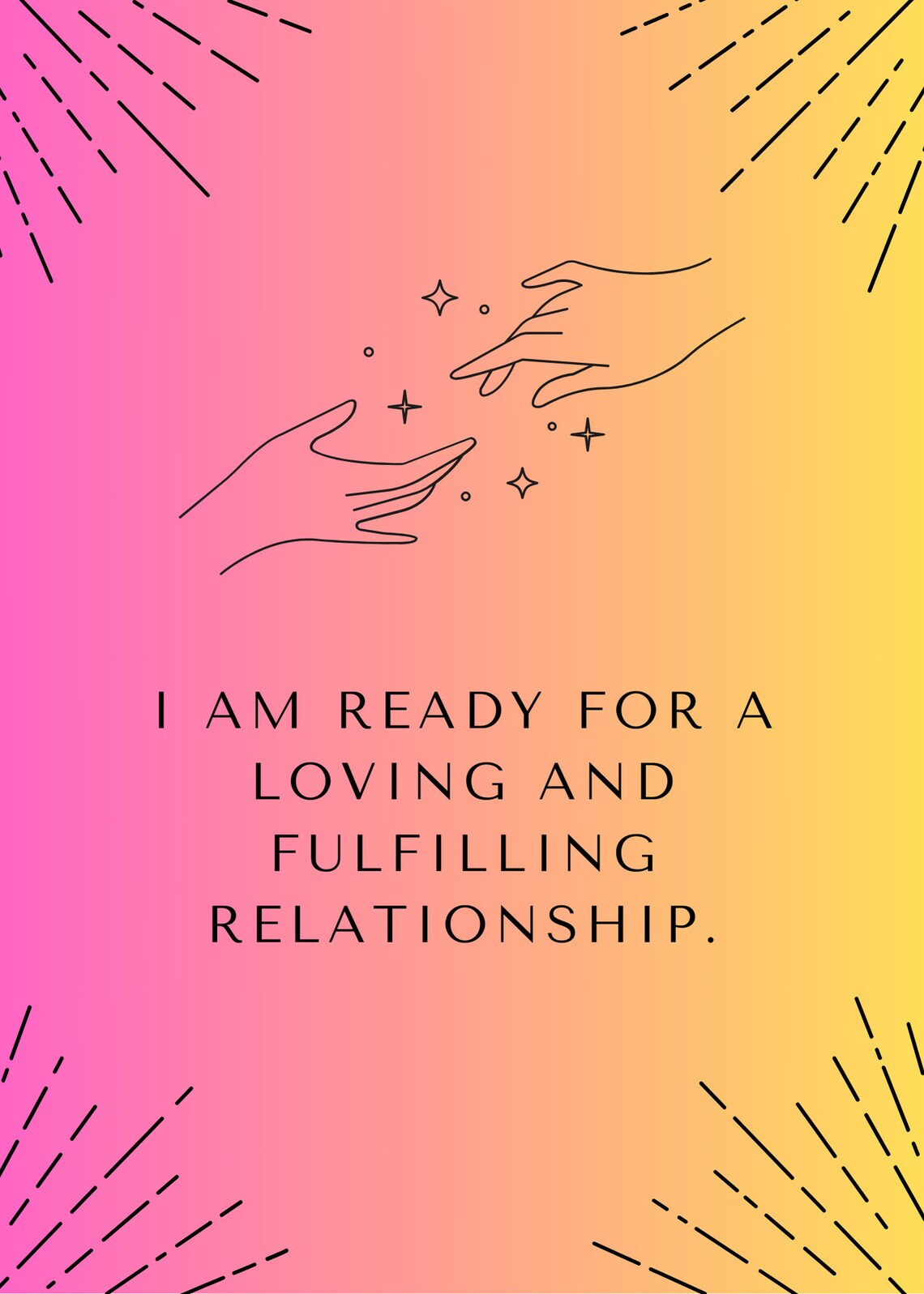 Manifest Love Affirmation Cards, Printable Digital Download, Self-love ...