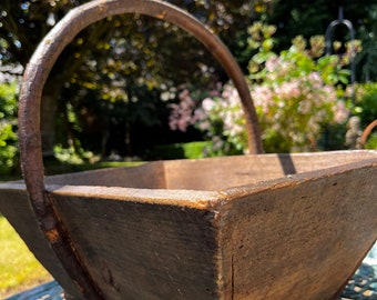 A French Trug, Wooden, Rectangular, Vintage. - Etsy UK