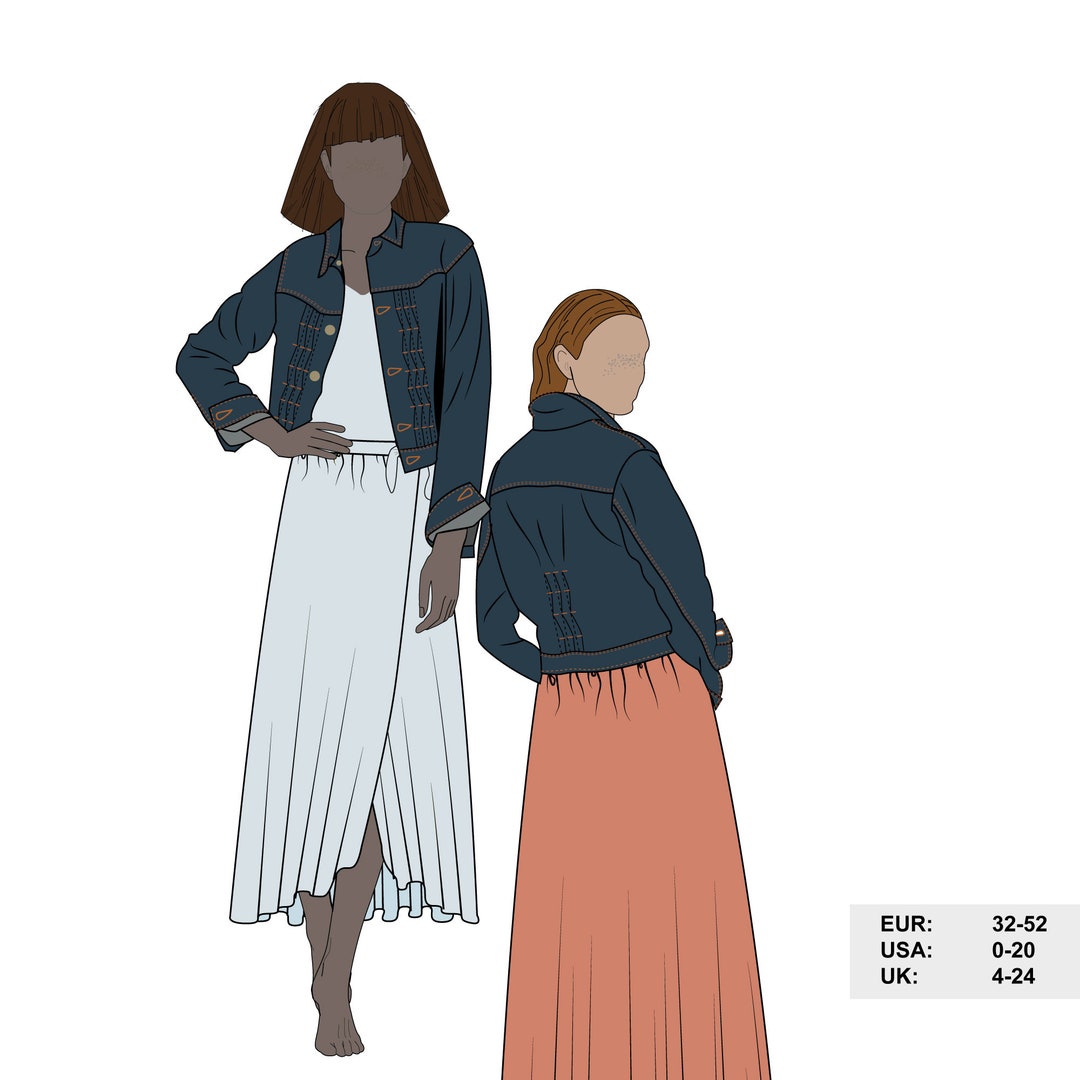 Primrose Oversized Jeans Jacket With Welt Pockets and Mexican Pleats ...