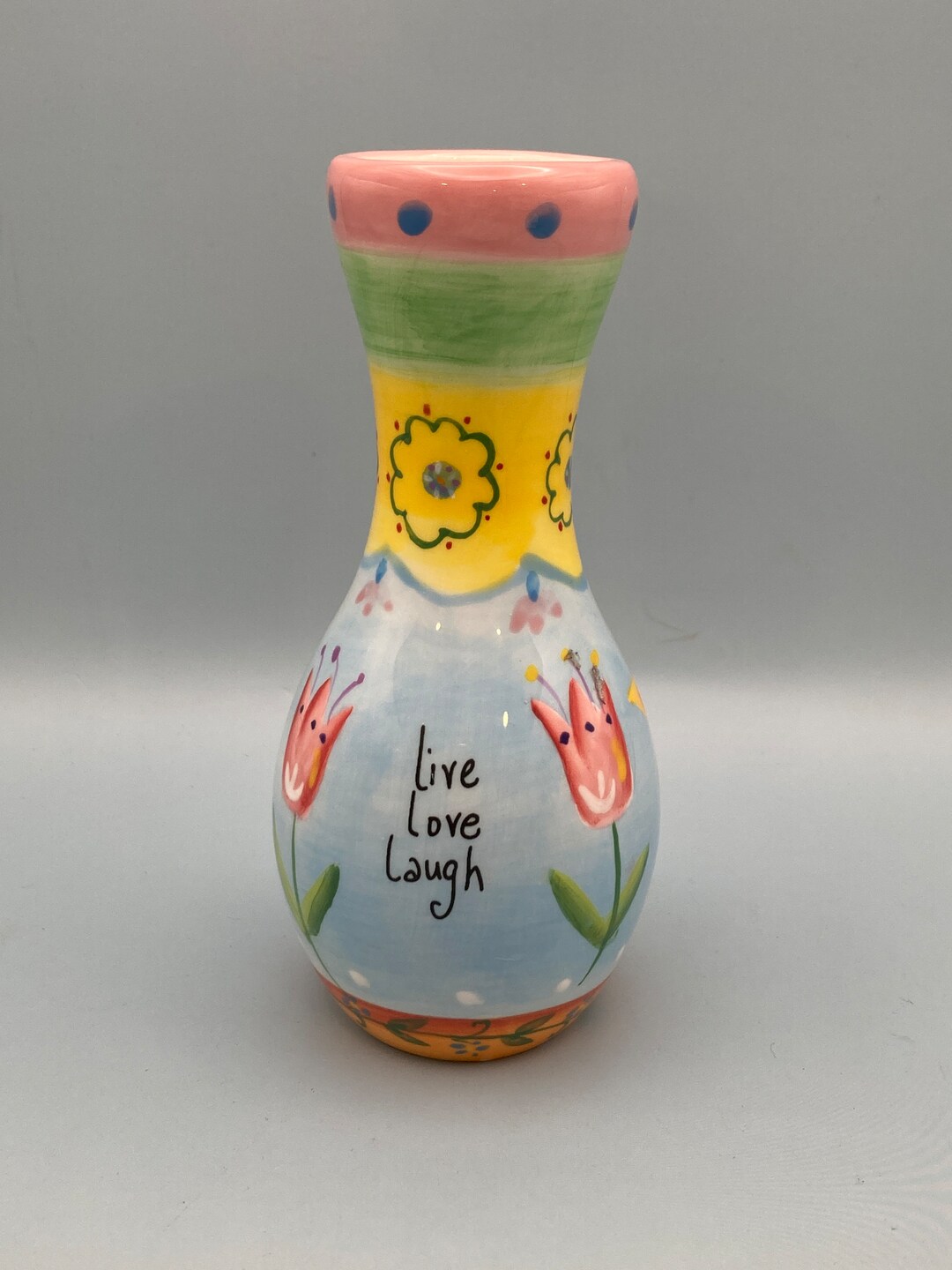 5 1/2 Jane Kitching Bud Vase Boho Flowerpower Grannycore Cottage ...