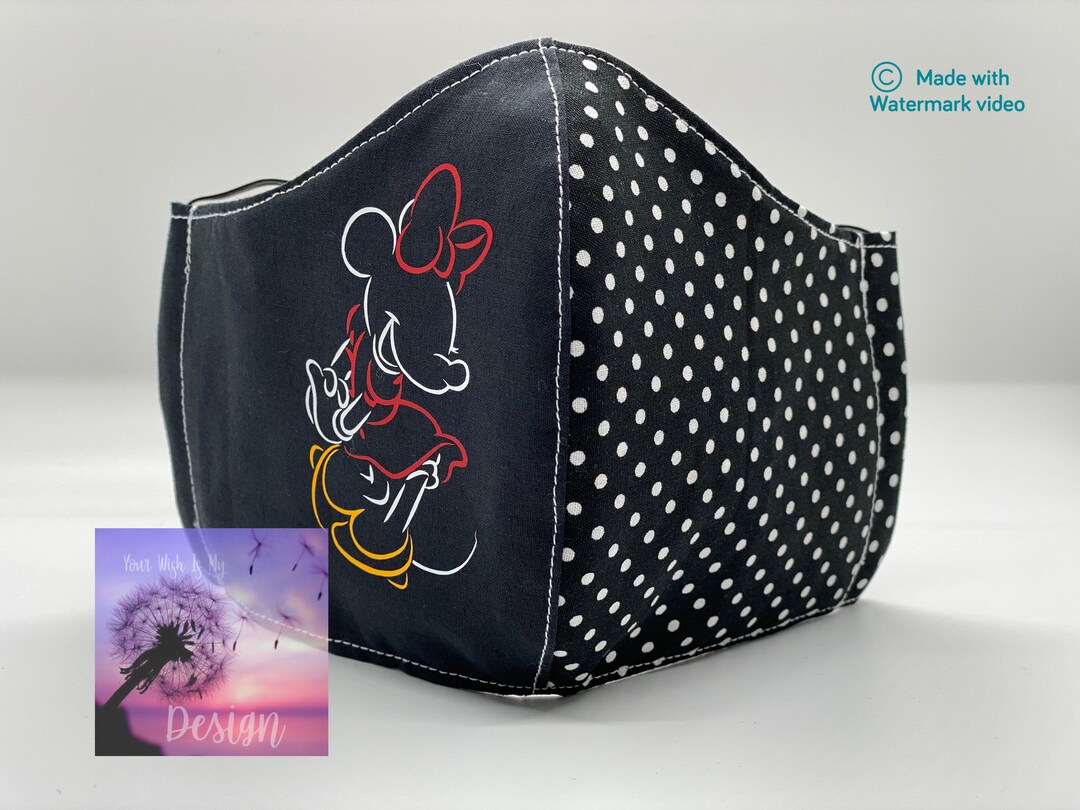 Minnie Mouse Mask/cloth Face Coverings - Etsy