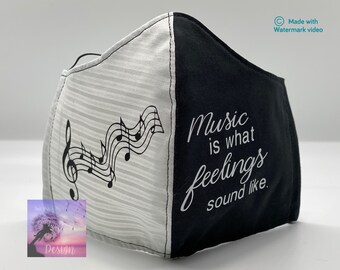 Music Face Mask - Etsy