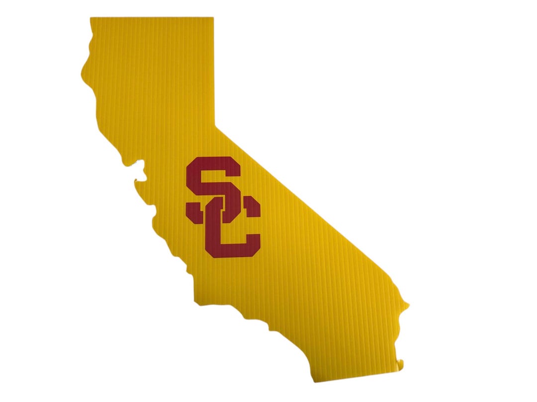 USC Southern Cal Shaped Garden Sign With Stake - Fast Free Shipping ...