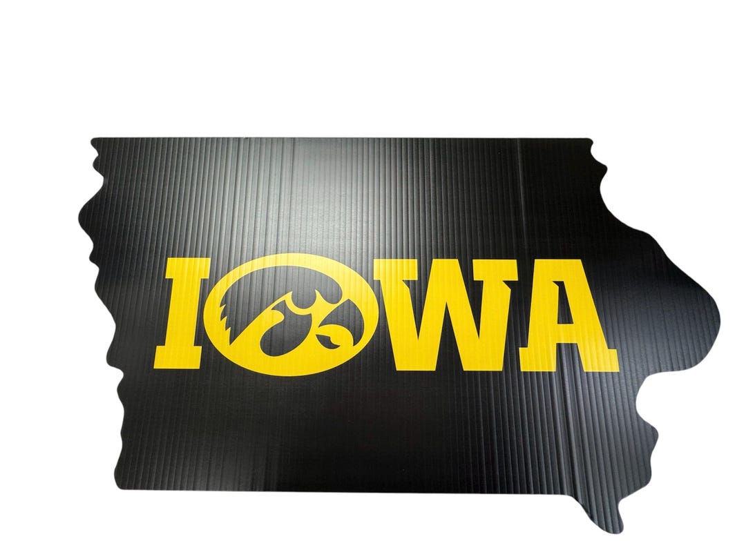 Iowa Shaped Garden Sign With Stake - Fast Free Shipping! - Indoor ...