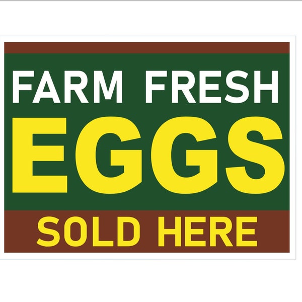 Farm Fresh Eggs Yard Sign - Etsy