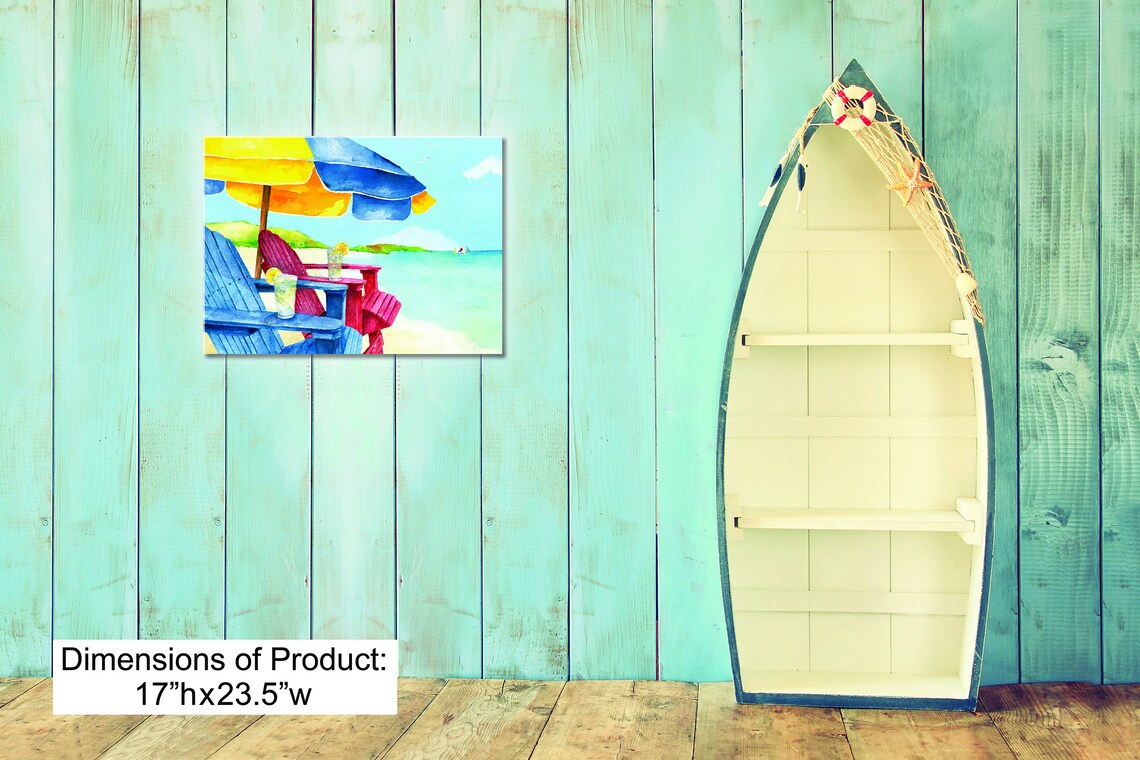 Beach Decor Wall Art beach Watercolor Vacation - Etsy