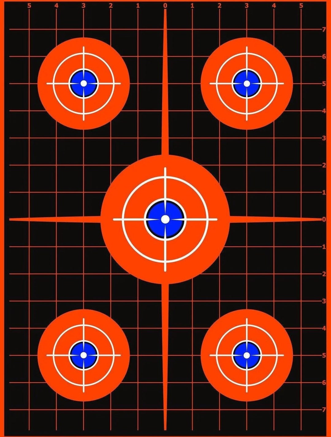 5 Point Bullseye - Shooting Target - Air Rifle - Archery - 36x24" With ...