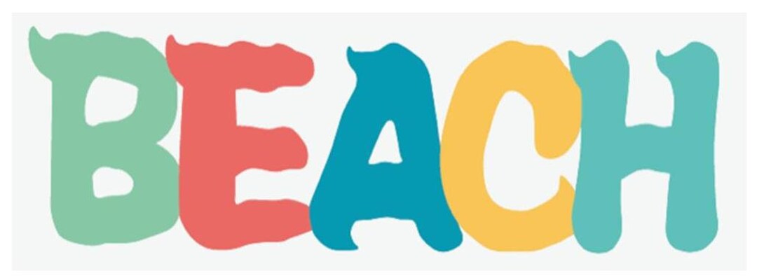 Beach Decor Wall Art "beach Letters" - Vacation House Art - Direct ...