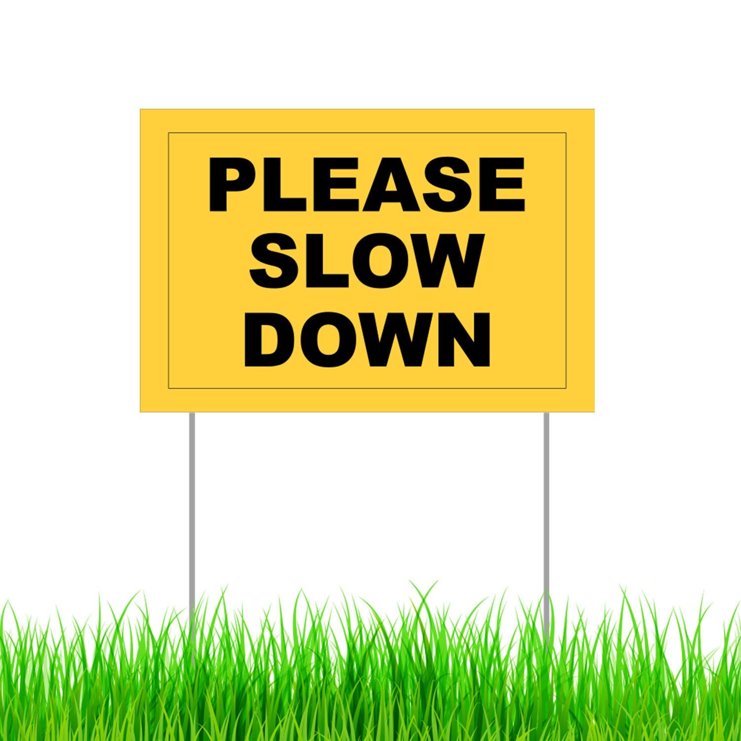 Please Slow Down - 18x24" Yard Sign With Stake - Fast Free Shipping! - Etsy