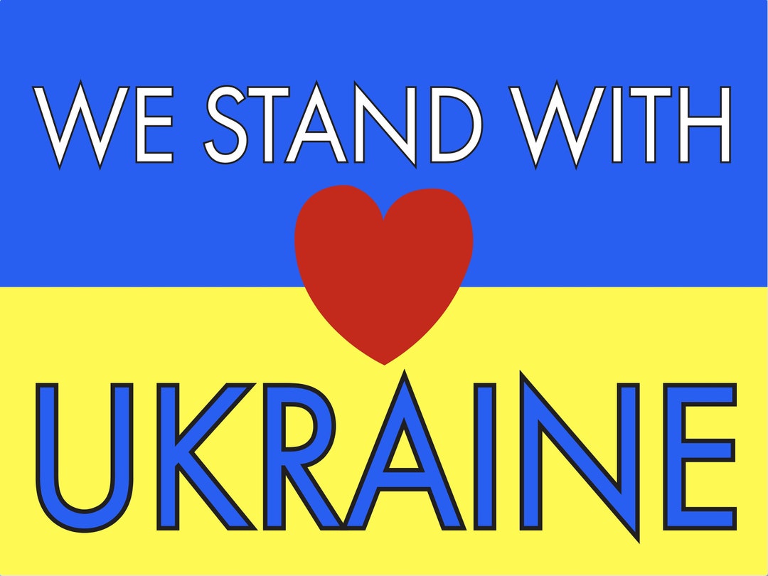 Pro-ukraine Anti-war Yard Sign - 18x24" With Stake - Fast Free Shipping ...