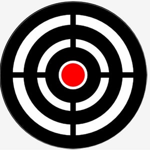 Shooting Target - Red Dot Bullseye - Archery - Air Rifle - 18x24" With ...