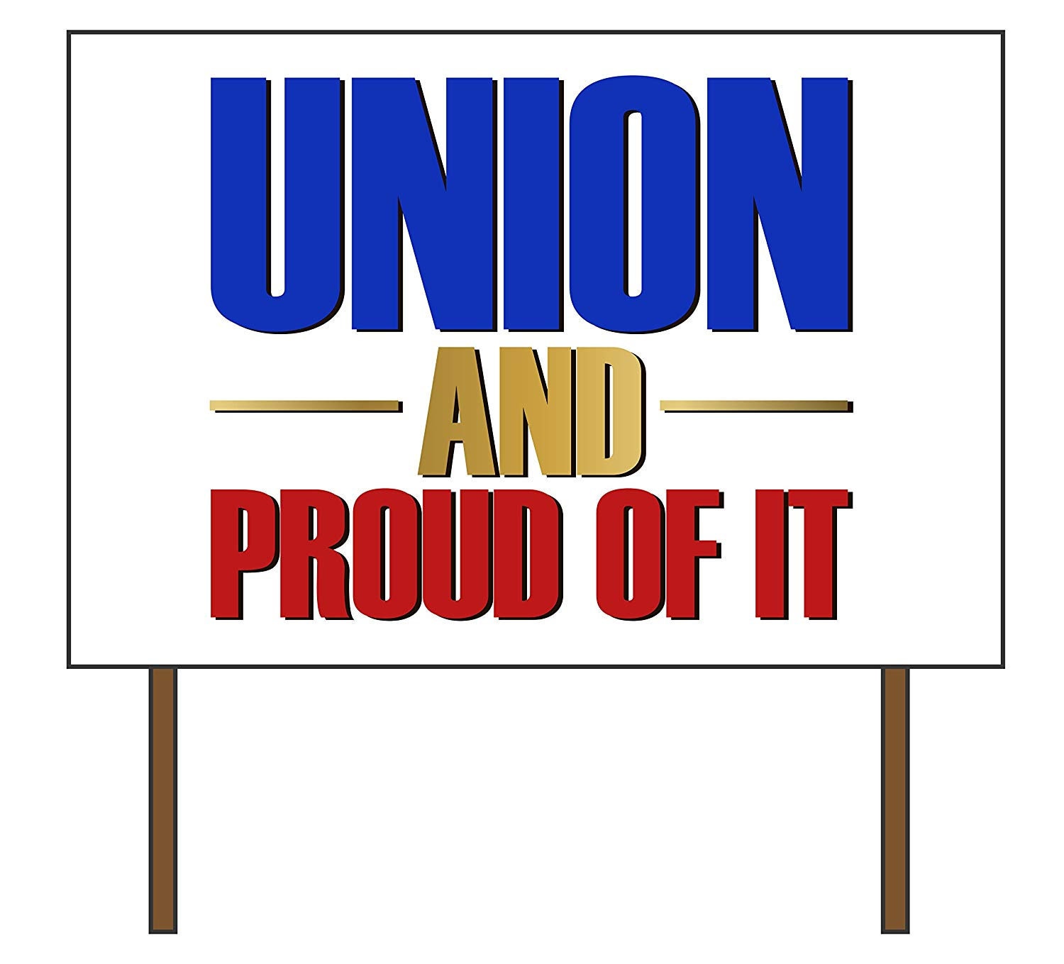 Pro Union Yard Sign - 18x24" With Stake - Fast Free Shipping! - Etsy