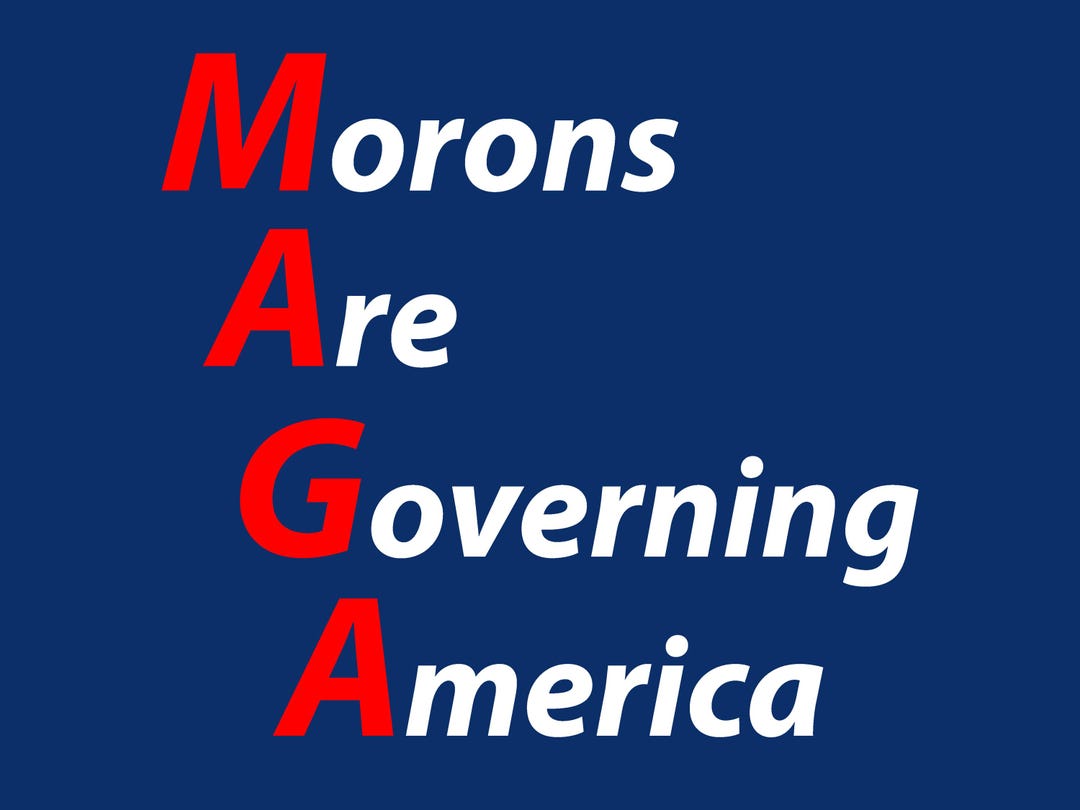 Morons - Anti-maga - Anti-trump Yard Sign - 18x24" With Stake - Fast ...