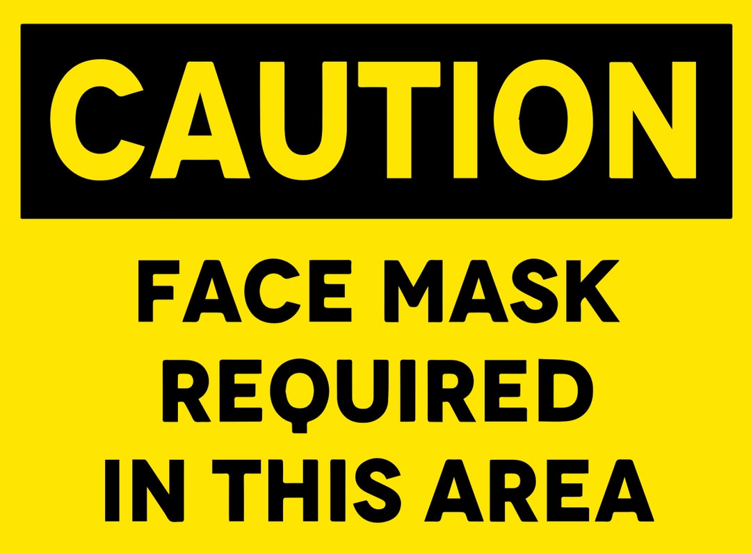 Caution Face Mask Required - 18x24" Yard Sign With Stake - Fast Free ...