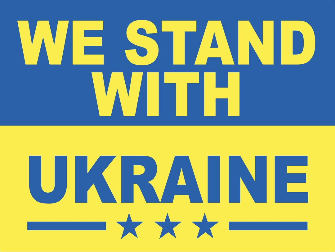 Pro-ukraine Anti-war Yard Sign - 18x24" With Stake - Fast Free Shipping ...