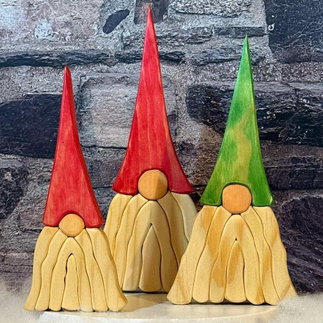 Scandinavian Gonk: Intarsia Wood Gnome - Winter Decor - Etsy