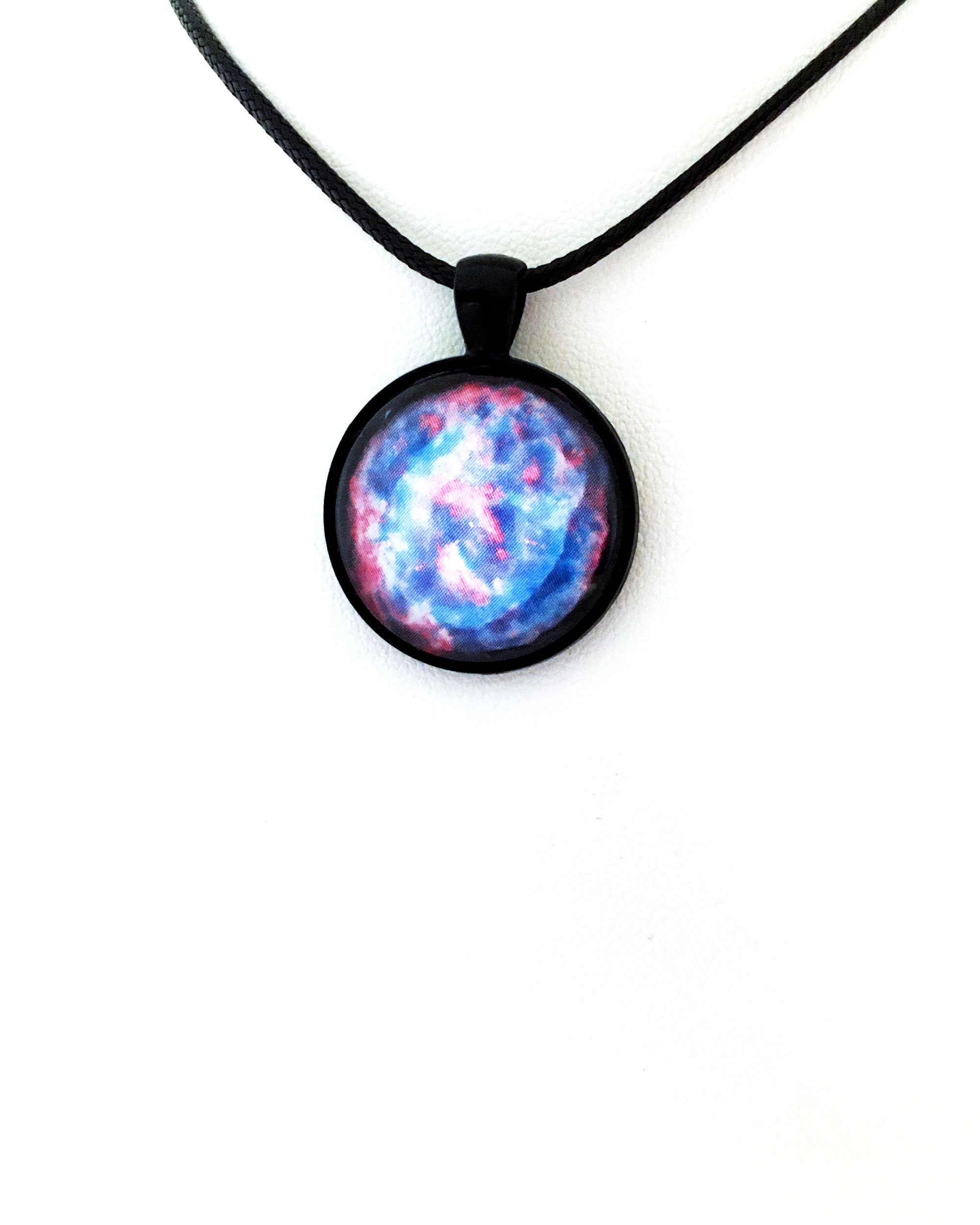 Little Gem Nebula, Space, Stars, Pendant, Nature Jewelry, Glass ...