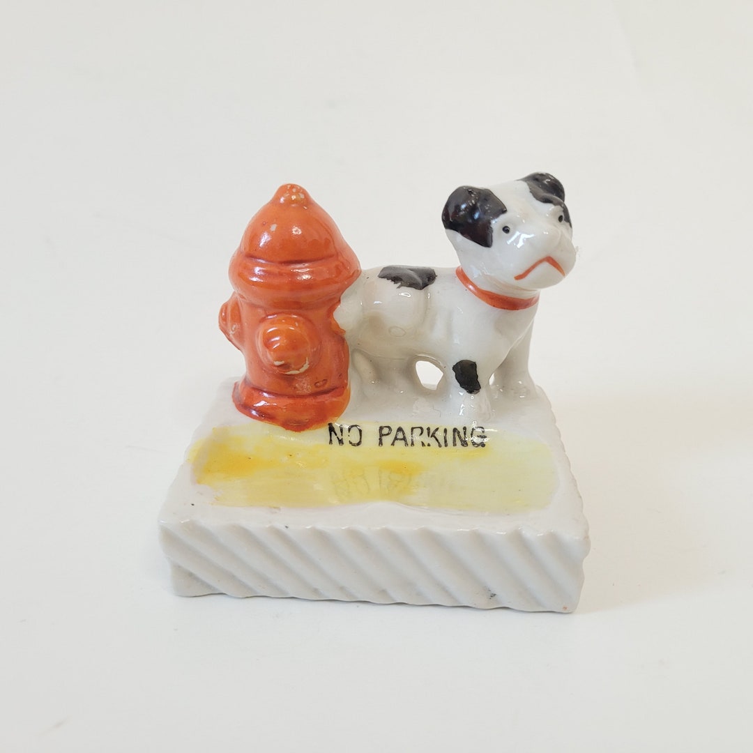 Vintage No Parking Dog and Fire Hydrant Personal Ashtray Made in Japan ...