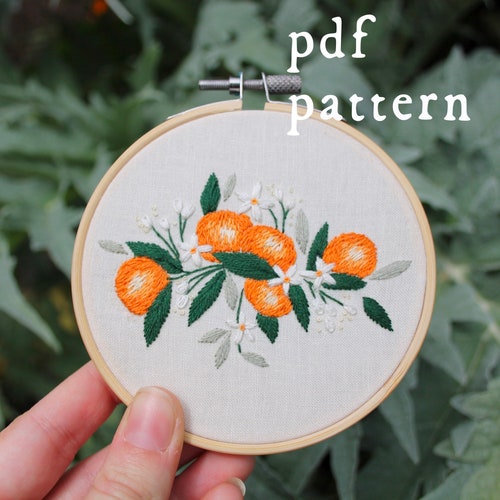 Dried Orange and Herb Embroidery Pattern PDF / Digital Hand - Etsy