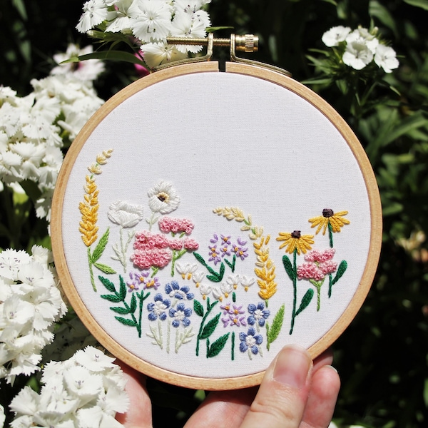 Wildflower Embroidery Pattern - Etsy