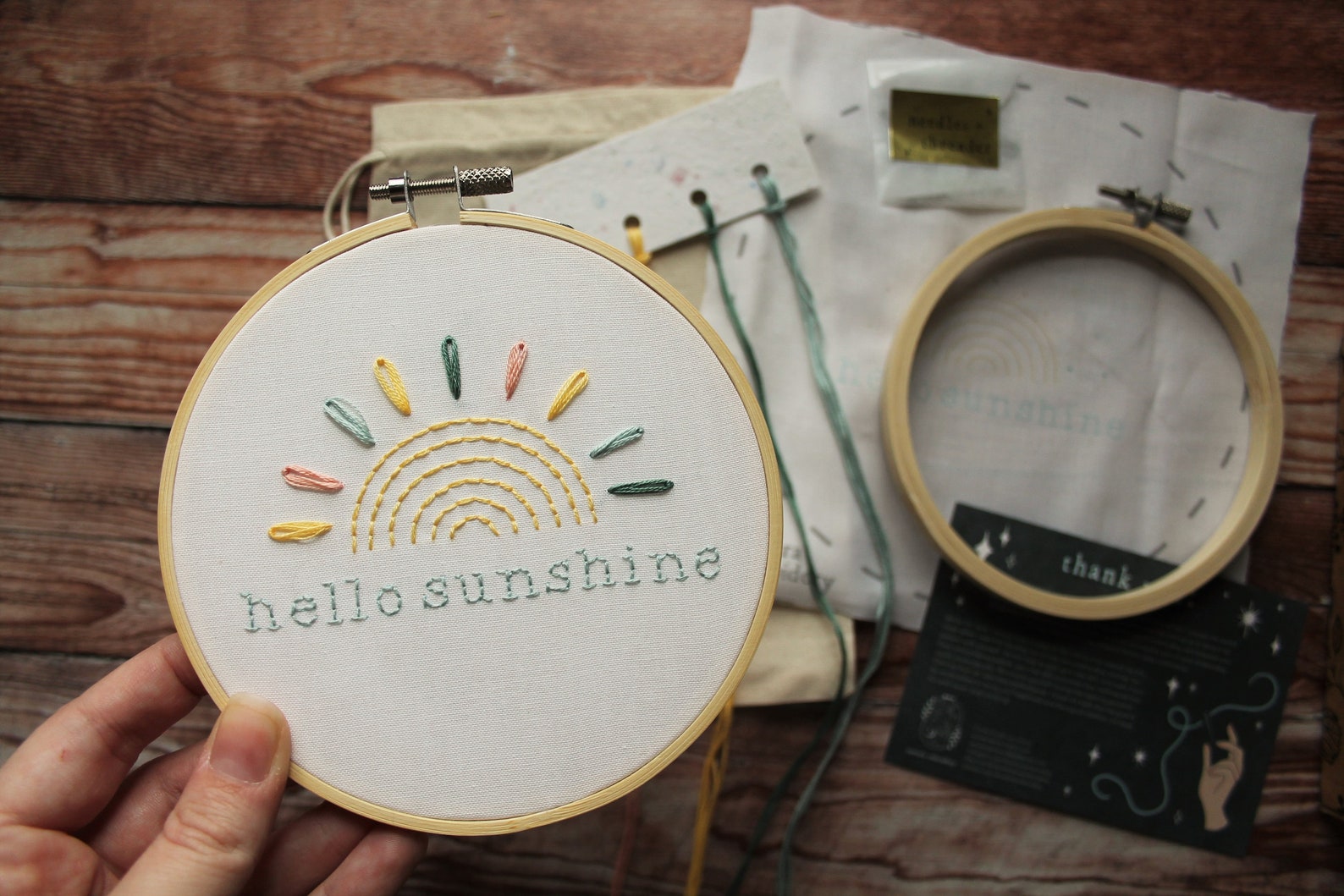 Hello Sunshine Beginner Embroidery Kit / Digital Hand | Etsy