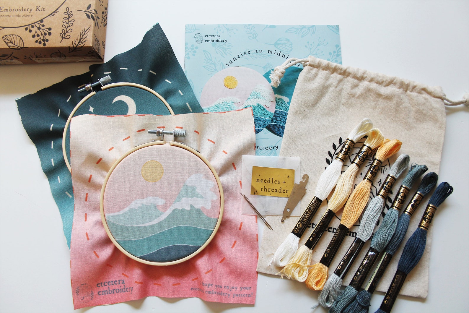 From Sunrise to Midnight Embroidery Kit / Digital Hand Embroidery ...