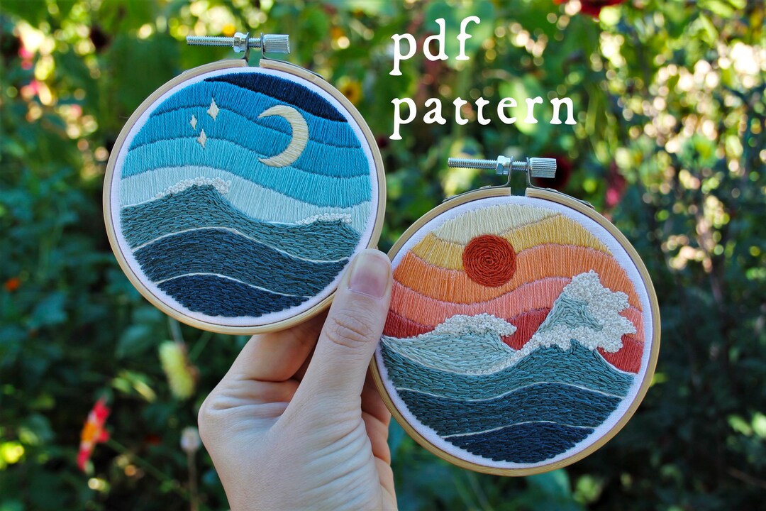 From Sunrise to Midnight Embroidery Pattern PDF / Digital Hand ...