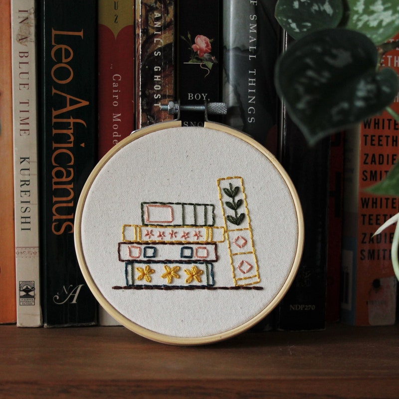 Reading Embroidery - Etsy
