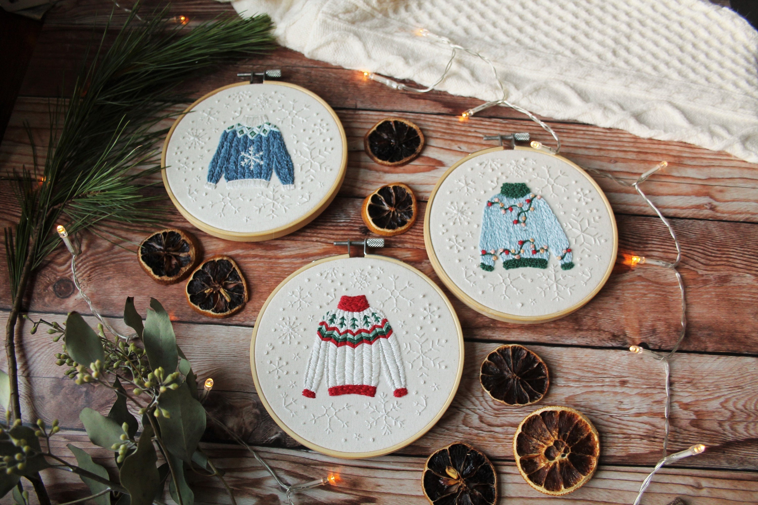 Sweater Weather Embroidery Pattern PDF / Digital Hand - Etsy