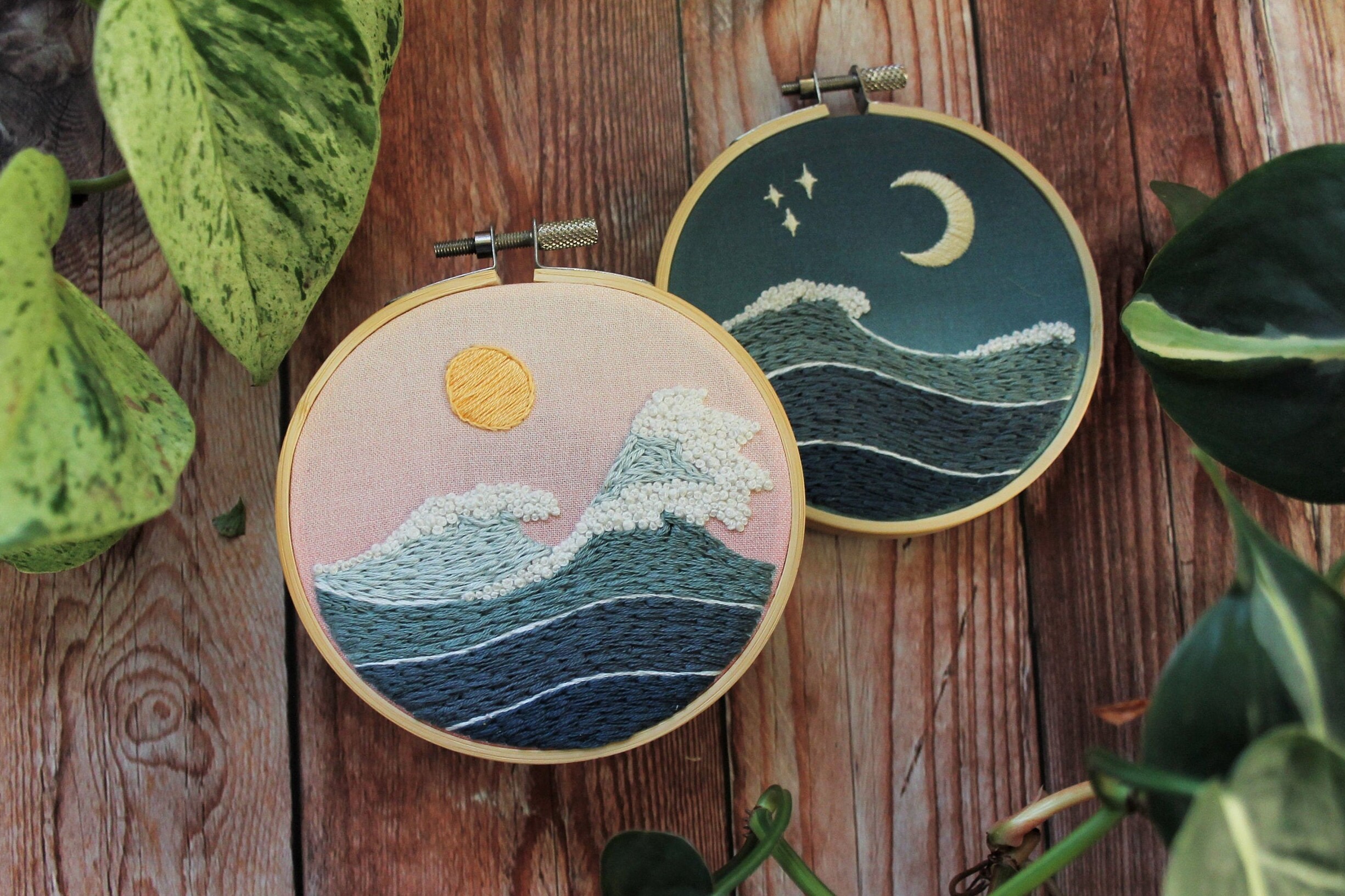 From Sunrise to Midnight Embroidery Kit / Digital Hand Embroidery ...