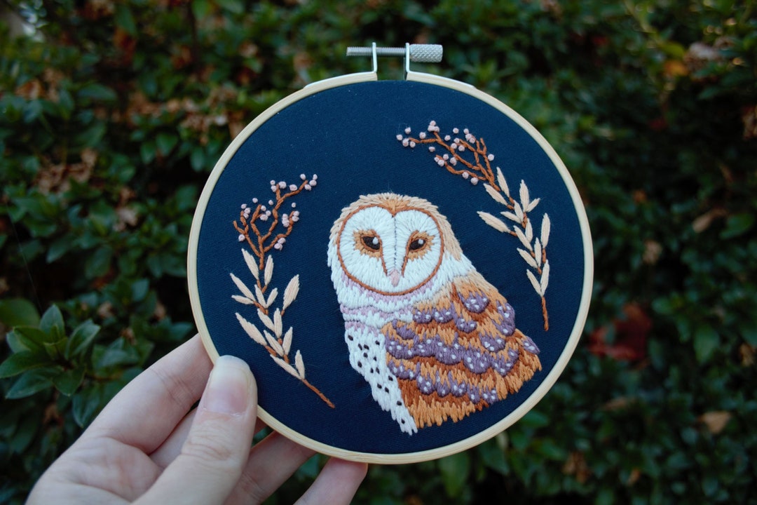 Barn Owl Embroidery Pattern PDF / Digital Hand Embroidery / Beginner ...